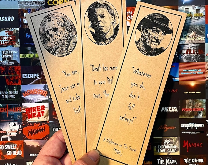Slasher Villain Bookmark Set of 3/original Art Print Bookmarks/freddy ...