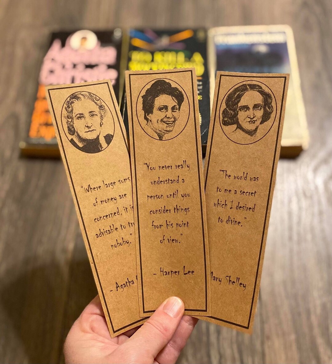 Women Author Bookmark Set/art Print Bookmarks/mary Shelley/harper Lee ...