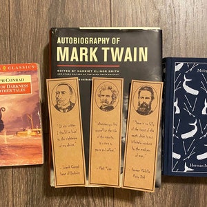 Classics Author Bookmark Set/art Print Bookmarks/herman Melville/joseph ...