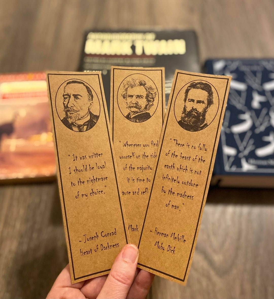 Classics Author Bookmark Set/art Print Bookmarks/herman Melville/joseph ...