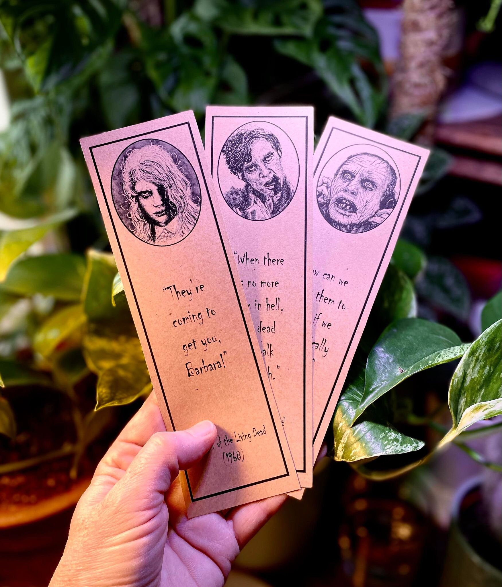 Zombie Bookmark Set of 3/original Art Print Bookmarks - Etsy