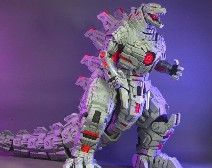 Mecha Godzilla atomic Dragon 3D Printed Kaiju - Etsy