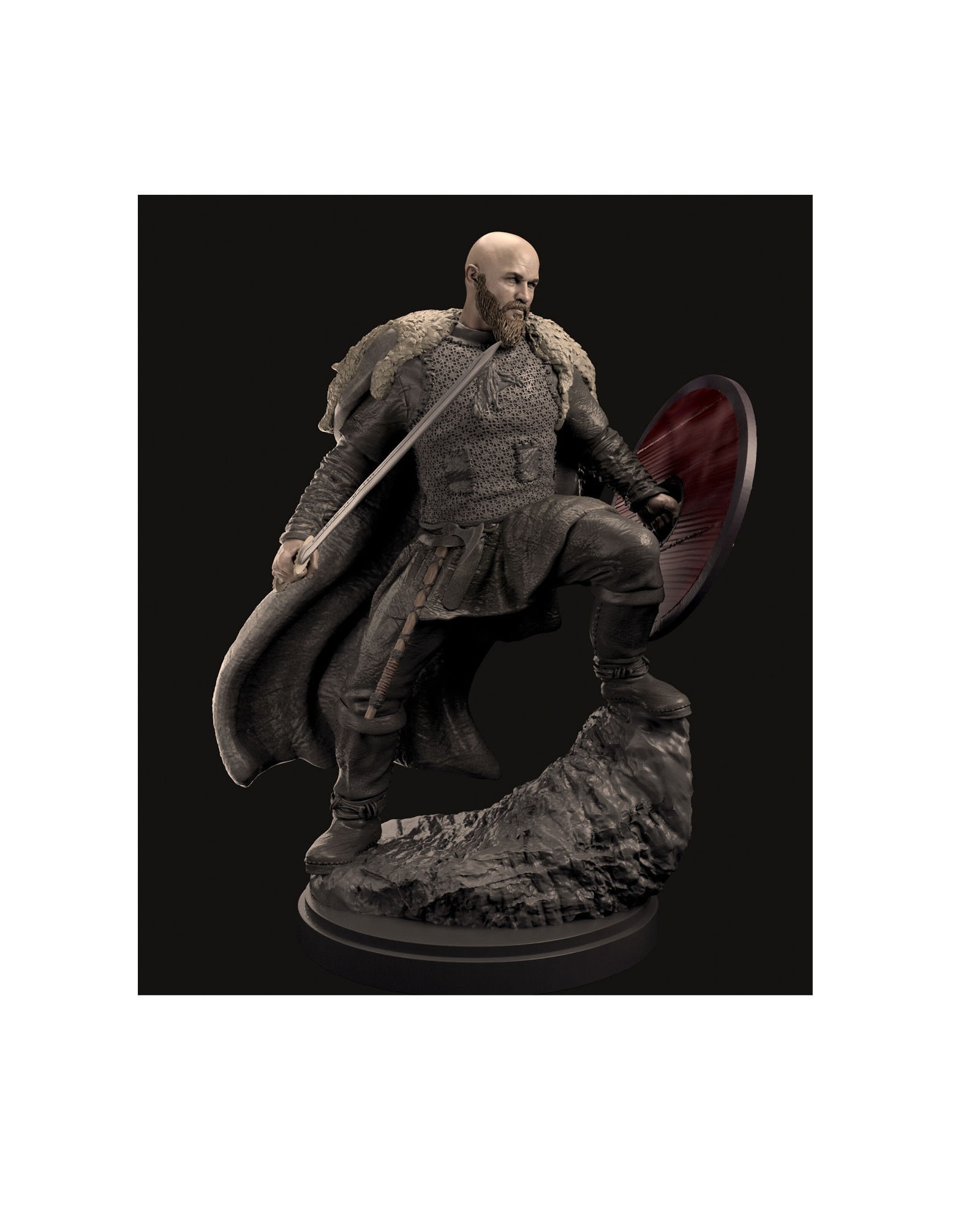 Ragnar Lothbrok Vikings 3D Print stl fichiers Vikings Series stl ...