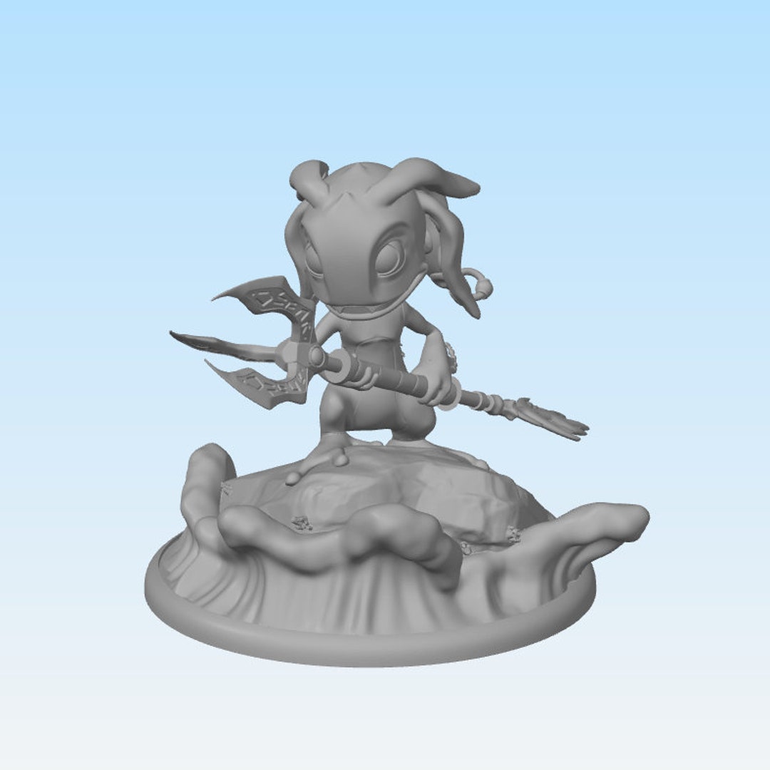 Fizz Figure League of Legend Fizz Figure Fizz Statue Arcane Figure LOL ...