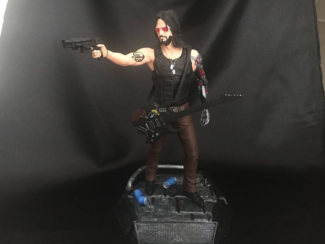 Johnny Silverhand Figure | Cyberpunk 2077 | Keanu Reeves | Statue ...