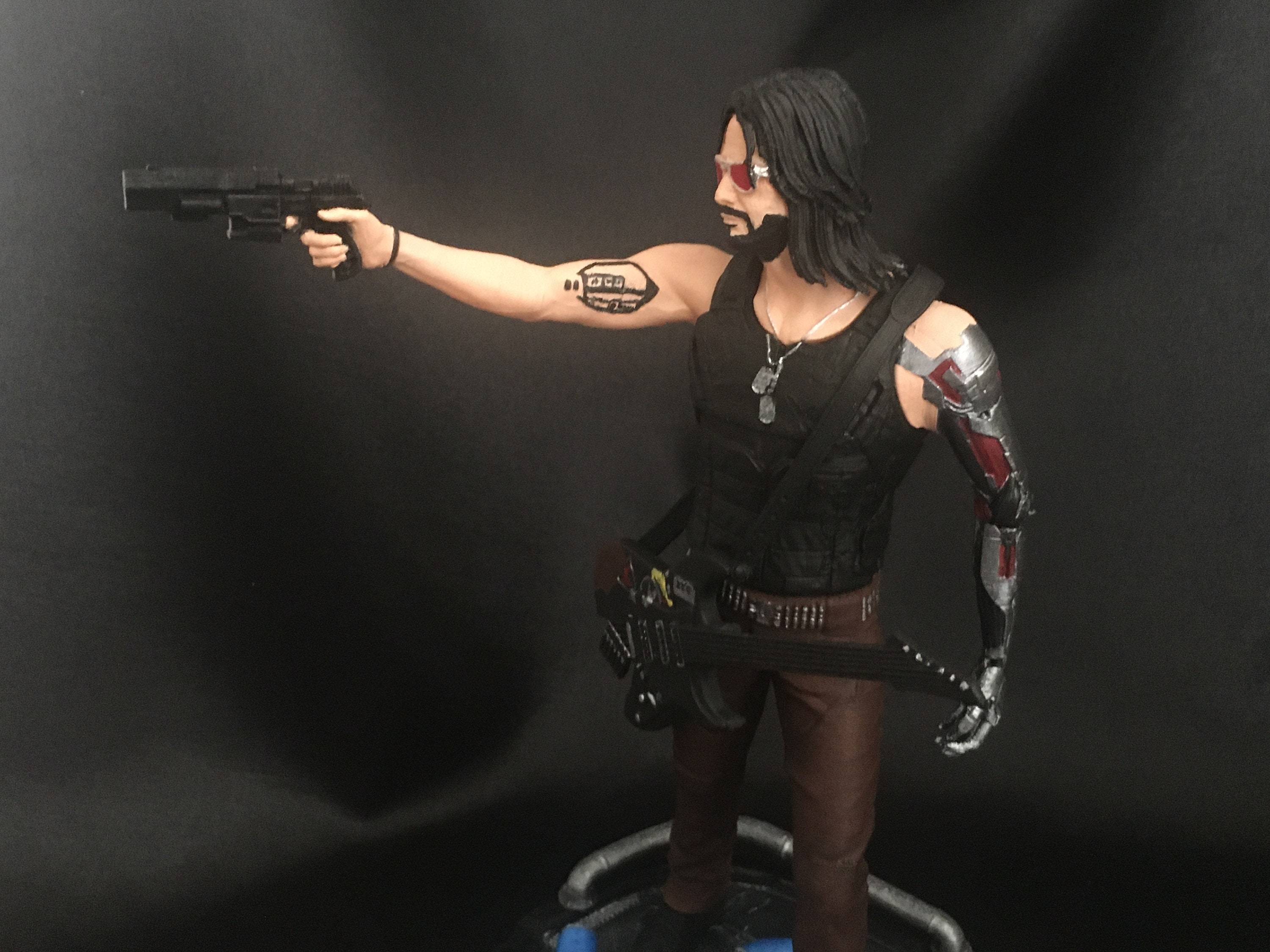 Johnny Silverhand Figure Cyberpunk 2077 Keanu Reeves Statue Collectible ...
