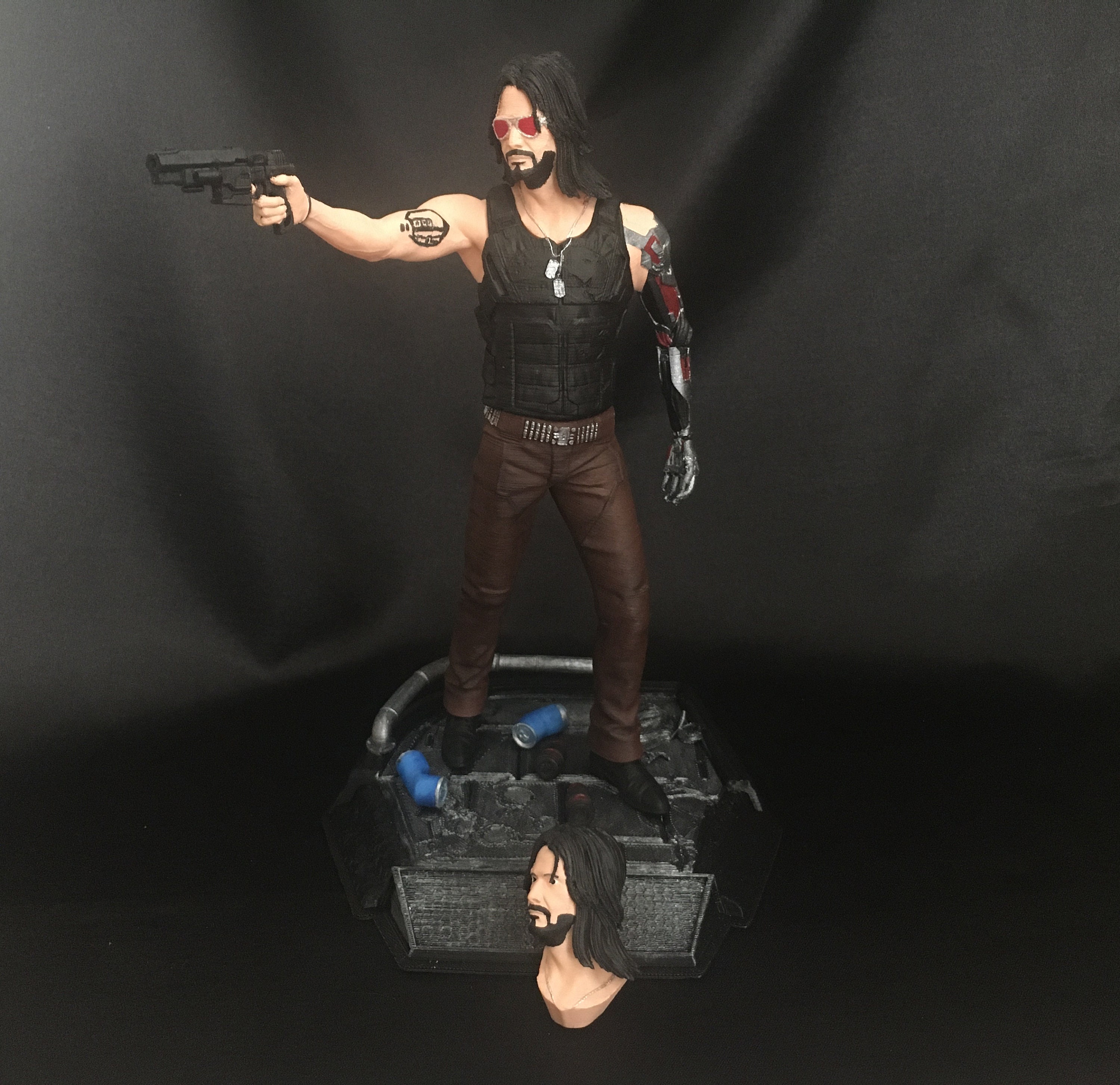Johnny Silverhand Figure Cyberpunk 2077 Keanu Reeves - Etsy