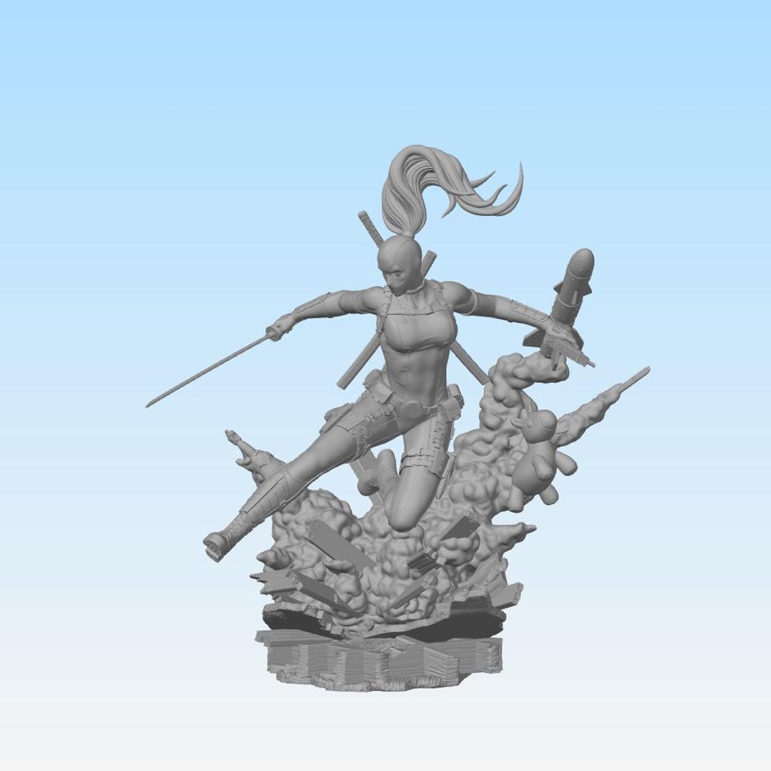 Lady Deadpool Statue Deadpool Figure Deadpool Vs Wolverine Figure ...