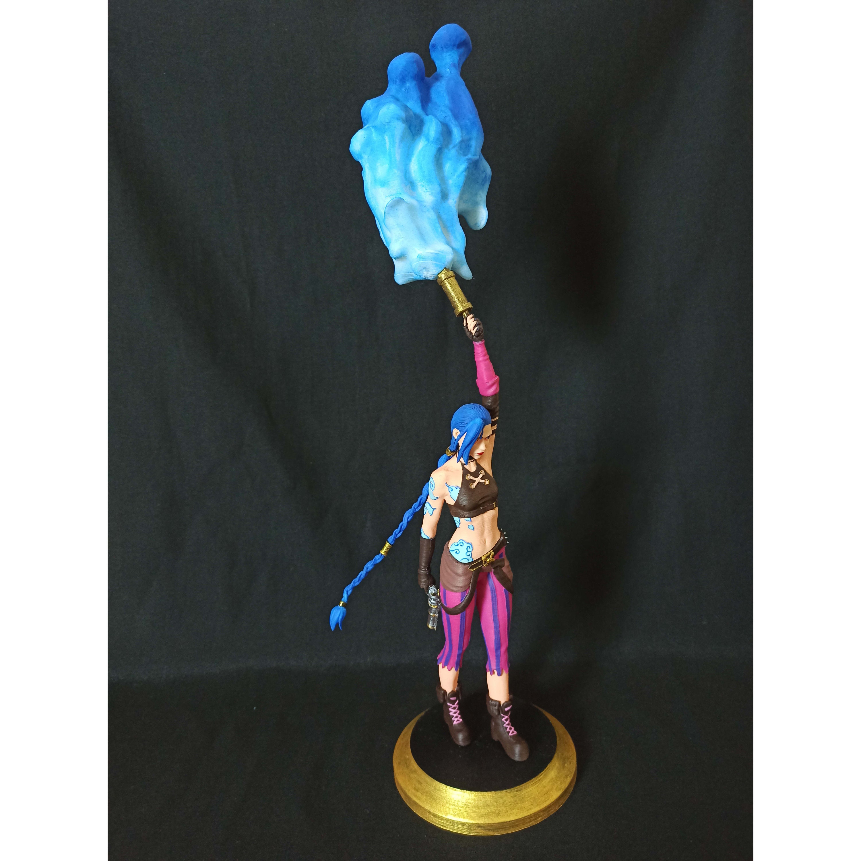 Arcane Jinx Figure | League of Legend Jinx Figure | Jinx Statue ...