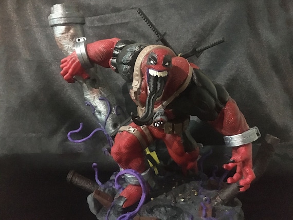Venompool Figure Deadpool Figure Venom Figure Venom and Deadpool Tom Hardy Ryan Reynolds Collectible Statue Birthday Gift Etsy