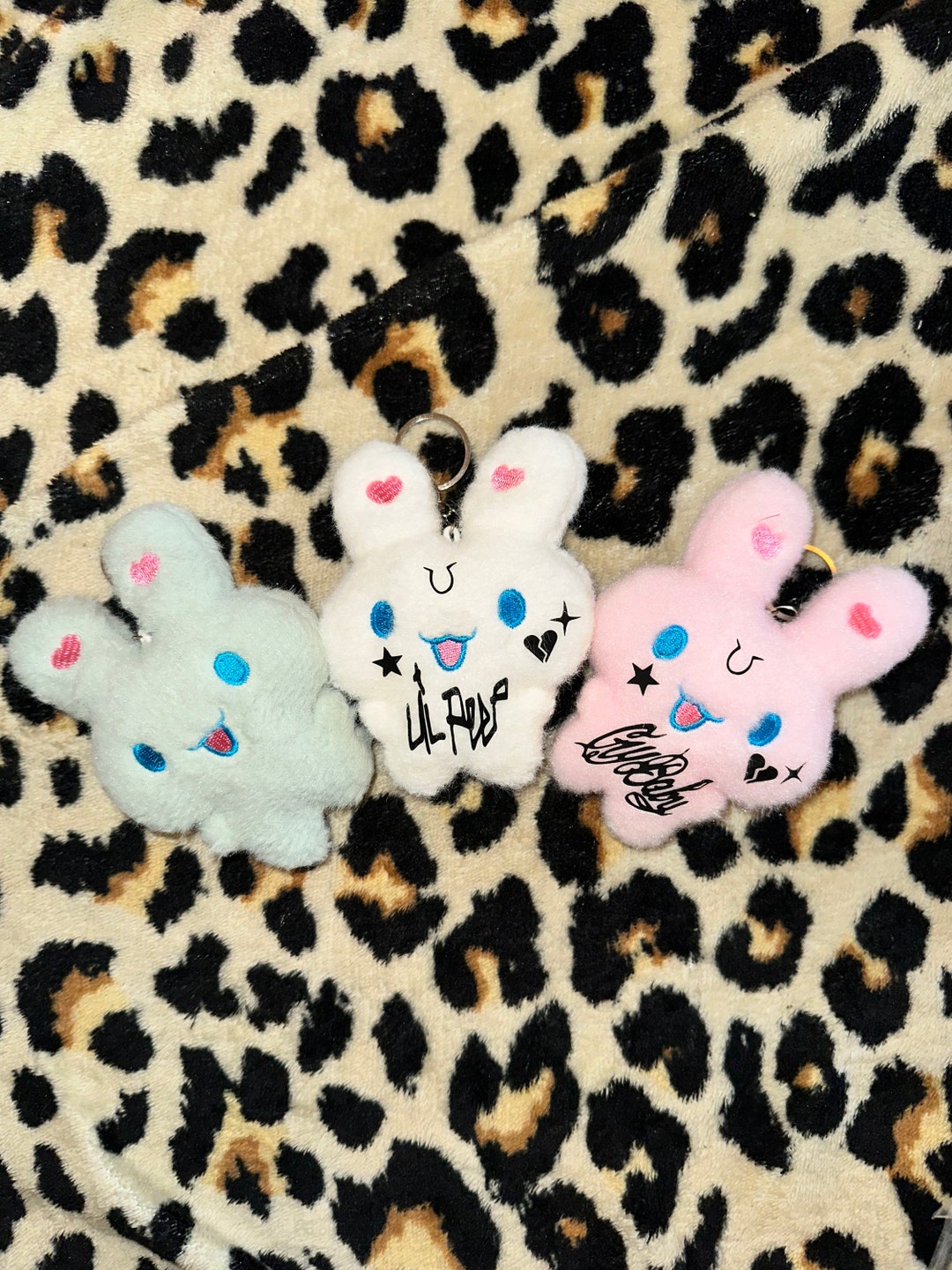 4.5 Lil Peep Tatted Kawaii Bunny Keychains Choose Your Color - Etsy