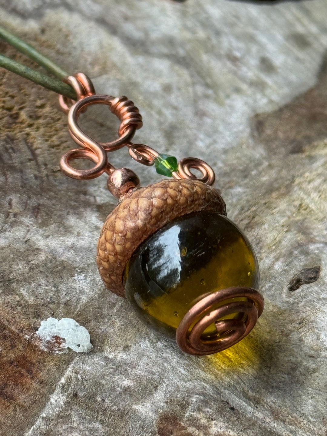 Shiny Acorn Necklace Lemonade SH12 - Etsy