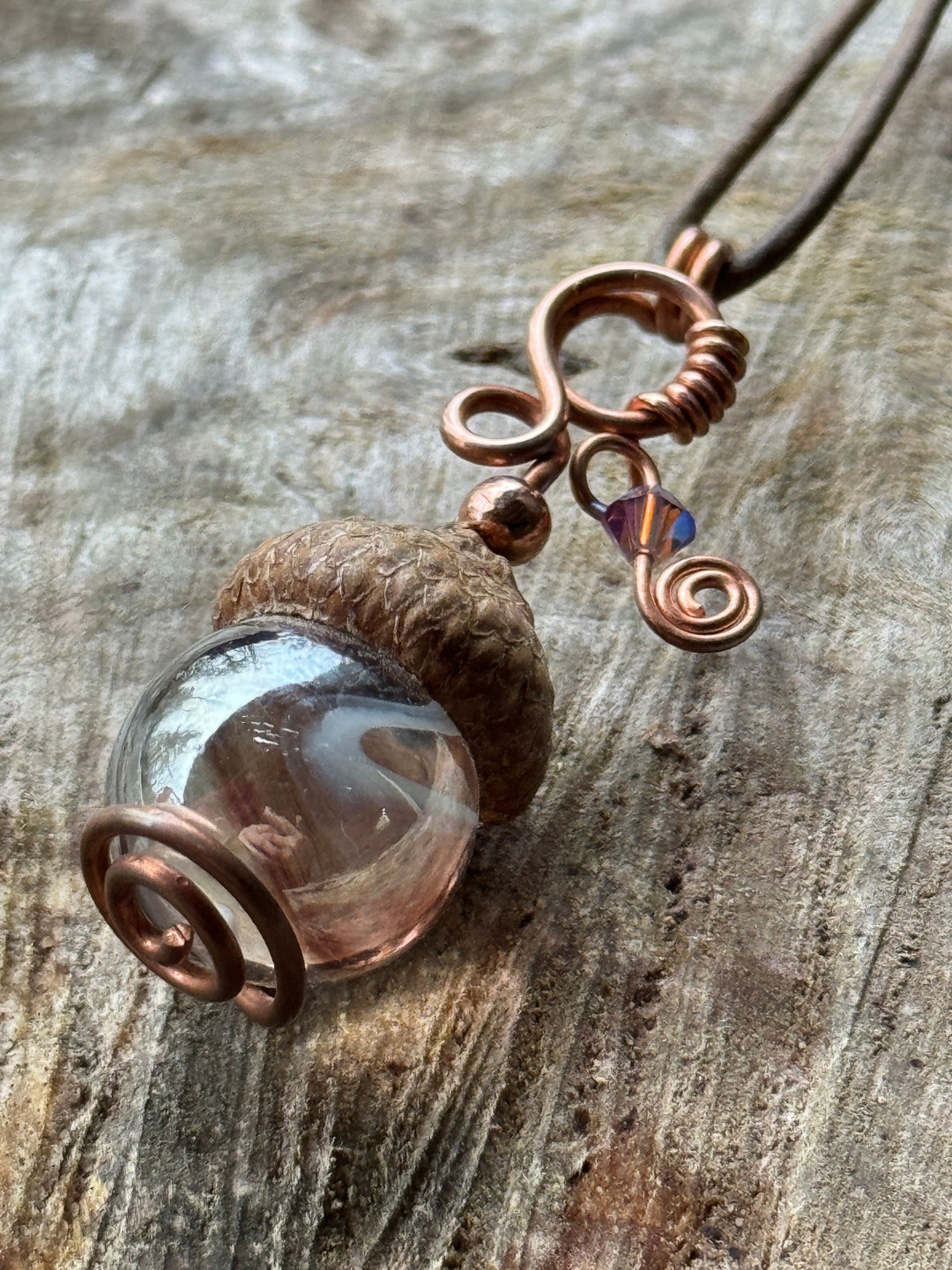 Shiny Acorn Necklace - Cloud (SH13) - Etsy
