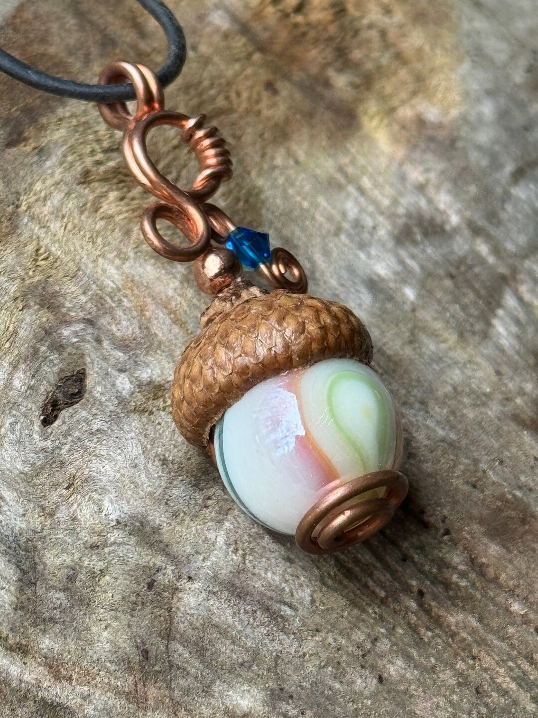Shiny Acorn Necklace Aurora SH9 - Etsy