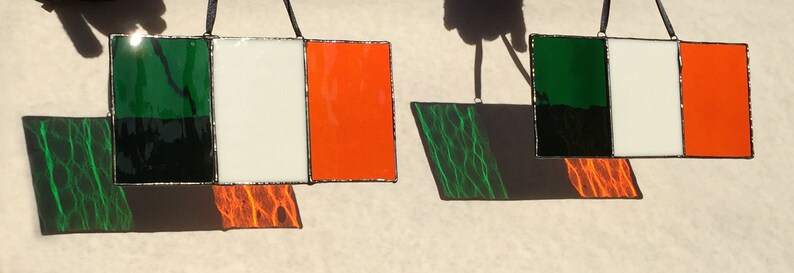 Irish Flag Stained Glass Suncatcher - Etsy