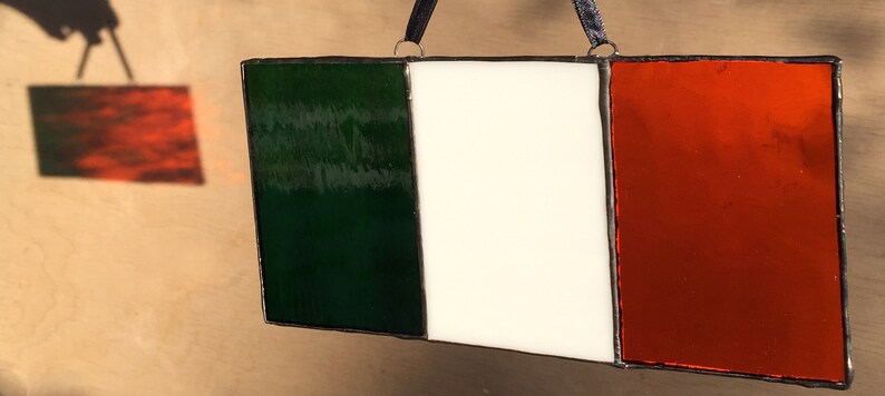 Irish Flag Stained Glass Suncatcher - Etsy