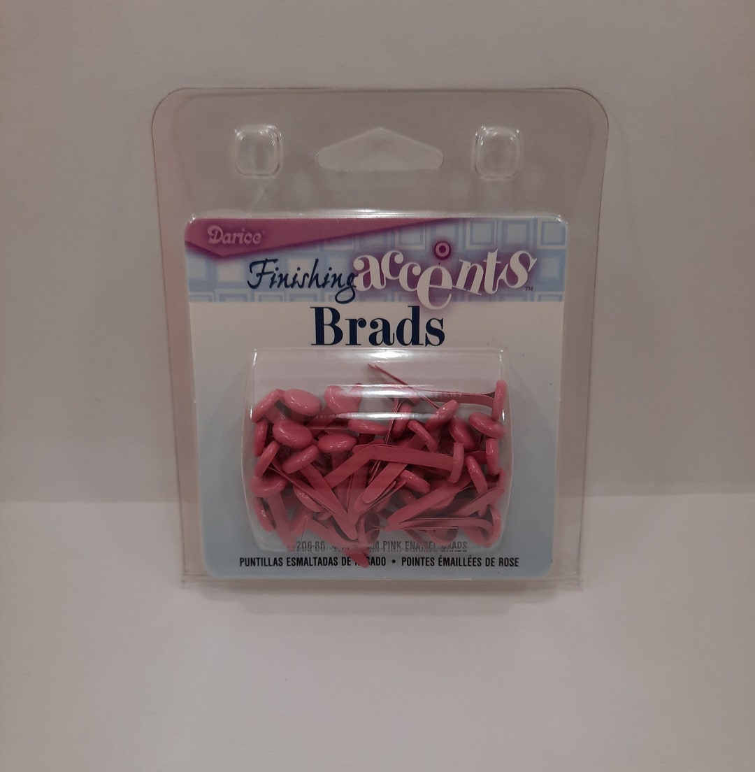 40pcs Pink 8mm Scrapbook Fasteners Memory Book Brads Embellishments ...