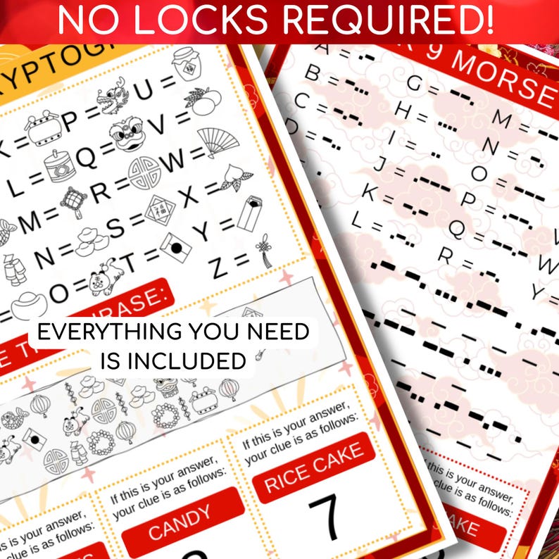 Lunar New Year Escape Room for Kids, Printable Escape Room Kit, Fun ...
