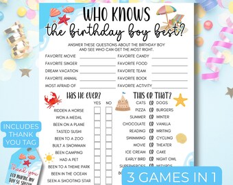 Who Knows the Birthday Girl Best, Editable Printable Pink Birthday Game ...