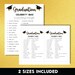 Printable Graduation Party Celebrity Quiz Game, College, High School ...
