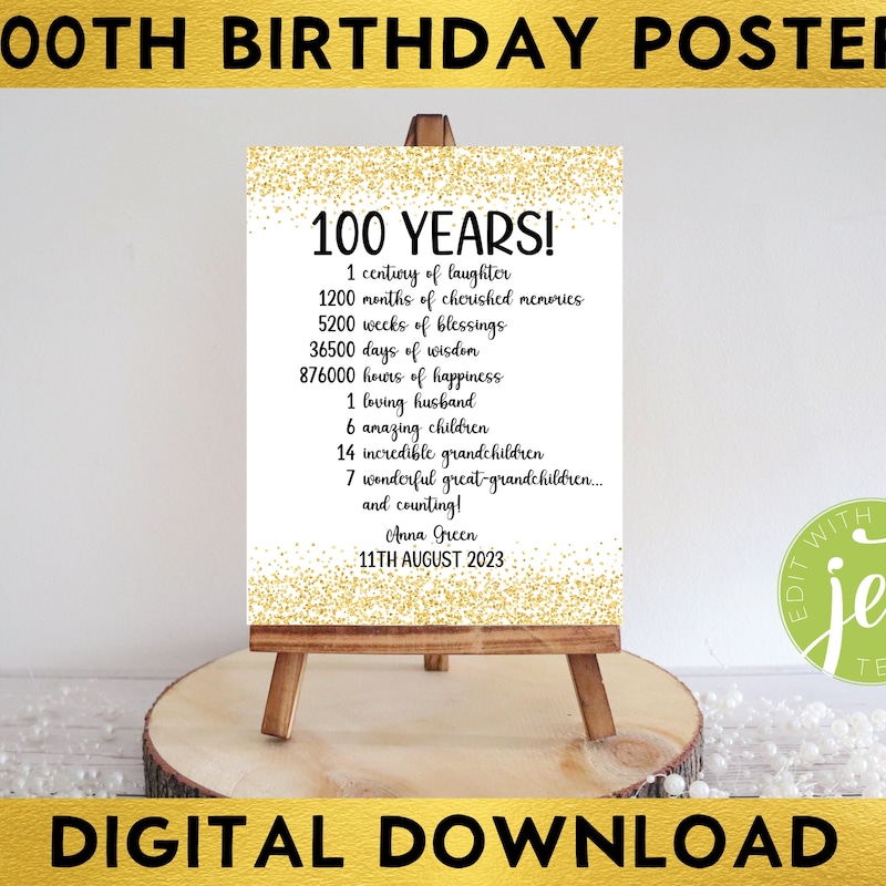 100th Birthday - Etsy