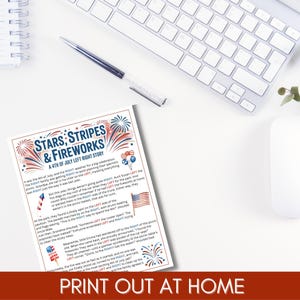 Left Right 4th of July Game – Printable Party Fun – Stars, Stripes ...