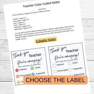 Teacher Appreciation Jar, Printable Teacher Notes, DIY Thank You Gift ...