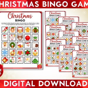 Printable Christmas Bingo Game, Instant Digital Download, 30 Unique ...