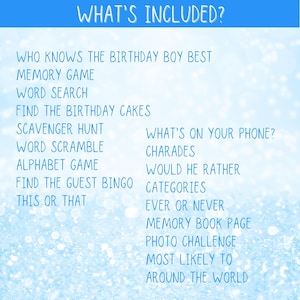 Teen Boy Birthday Party Games - Fun Editable Printable Activities for ...