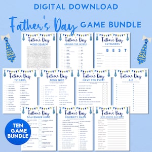 Father's Day Party Game, Father's Day Activity, Father's Day Game ...