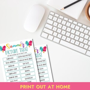Summer Picture This Game, Printable Activity, Pool Party, Family Fun ...