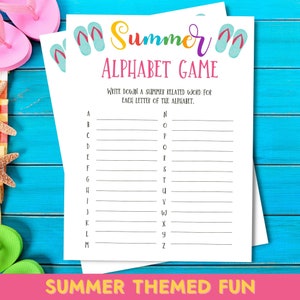 Summer Alphabet Game, Printable Activities, Pool Party, Family Fun, End ...