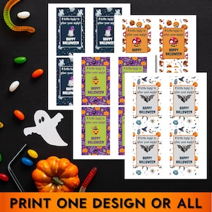 Halloween Glow Stick Tag Printable, A Little to Glow Your Night, Party ...
