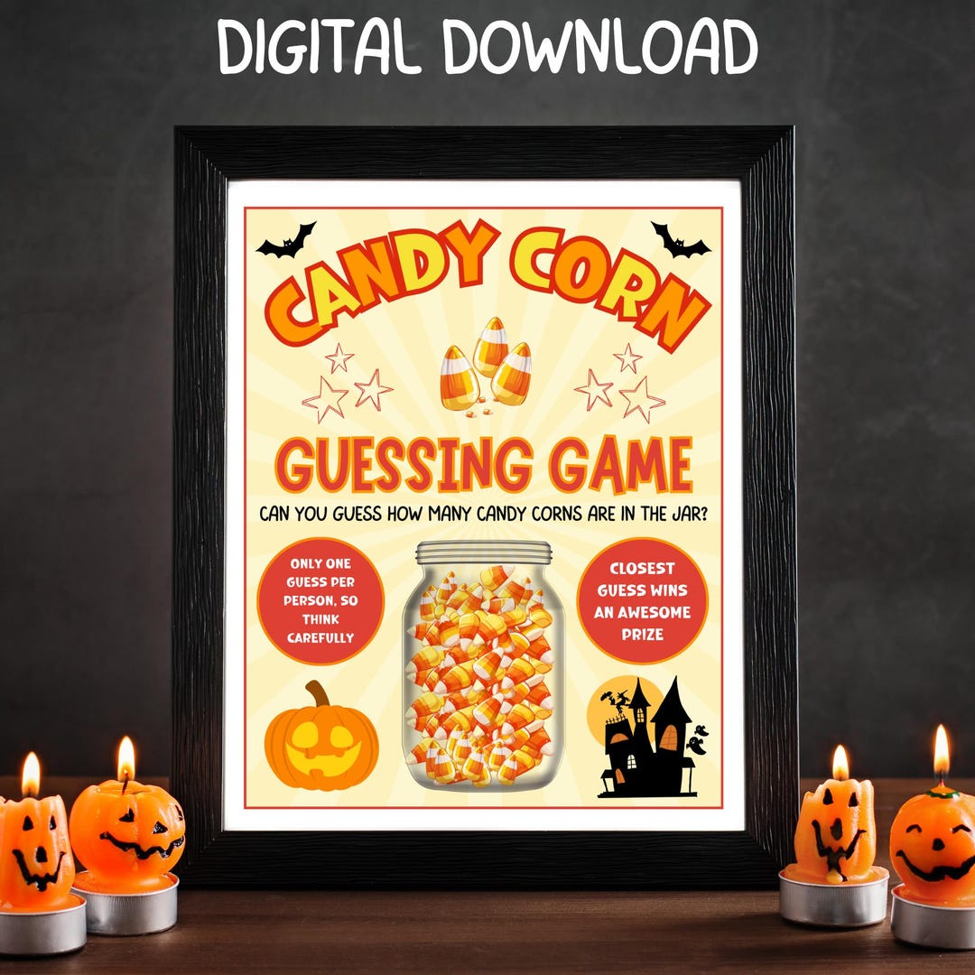 Candy Corn Guessing Game, Printable Halloween Activity, Fun Classroom ...