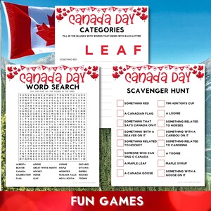 Canada Day Party Game, Family Game, Canada Day Activity, Instant ...