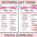Printable Mother's Day Scavenger Hunt Game, Family Game Night ...