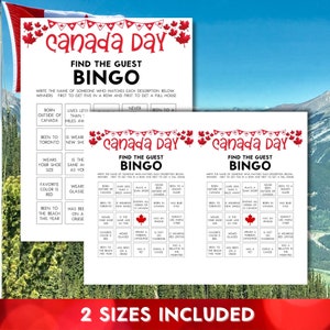 Canada Day Find the Guest Bingo Game, Printable, Instant Download ...