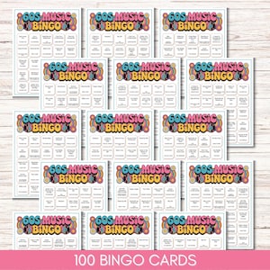 60s Music Bingo, Printable Party Game With Retro Vibes, Digital ...