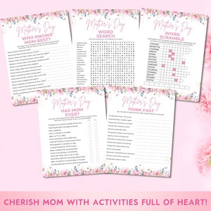 Mothers Day Games Bundle, Printable Mother's Day Games for Kids and ...
