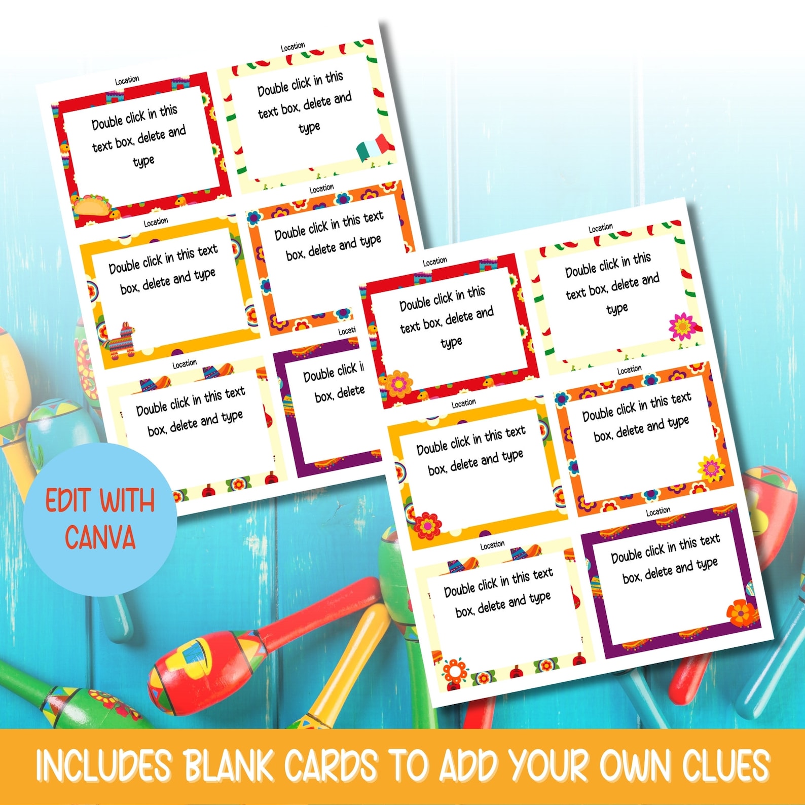 Cinco De Mayo Scavenger Hunt for Kids, Treasure Hunt, Mexican Fiesta ...