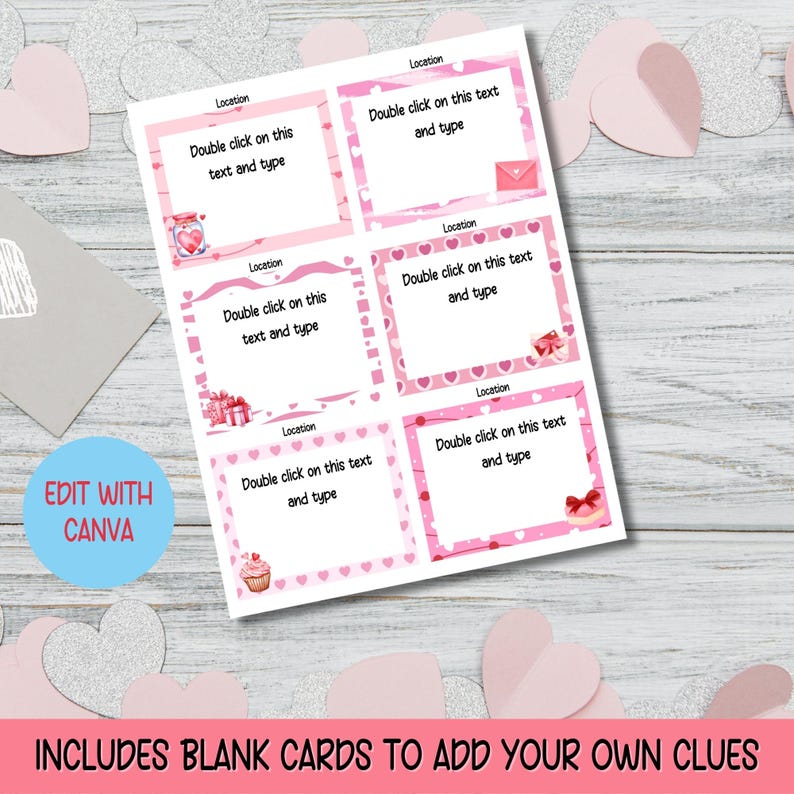 Valentines Scavenger Hunt for Kids, Indoor Valentine Game, Treasure ...