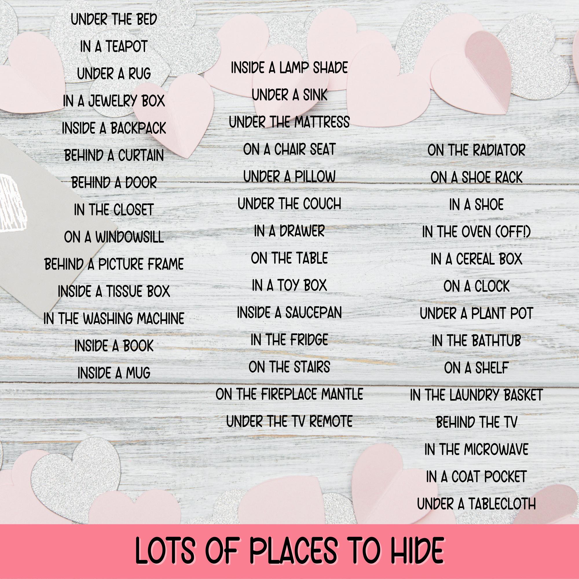 Valentines Scavenger Hunt for Kids, Indoor Valentine Game, Treasure ...