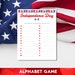 Printable Independence Day A-Z Game, Alphabet Game, Patriotic - Etsy