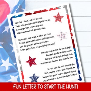 Outdoor Scavenger Hunt, Stars and Stripes Theme, Memorial Day, 4th of ...