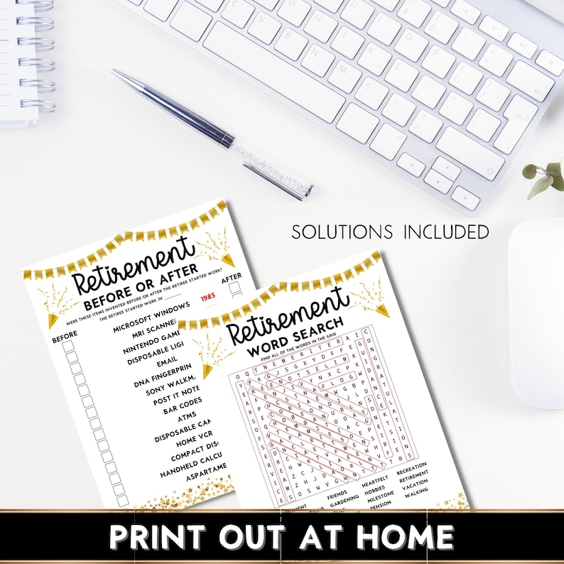 Retirement Party Games | Retirement Games Bundle | Fun Retirement Party ...