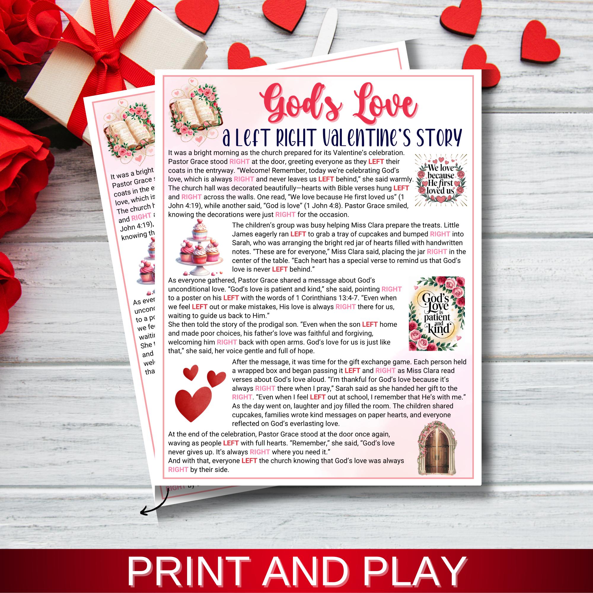 Bible Story Left Right Game, Printable Christian Games, Kids Sunday ...