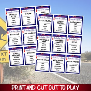 Australia Day Party Game, Forbidden Words, Australia Themed Games ...