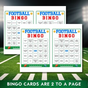 Football Bingo, 20 Unique Bingo Cards, Football Activity, Kid's ...