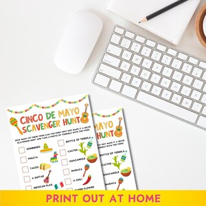 Cinco De Mayo Printable Scavenger Hunt, Fiesta Party, Family Game Night ...