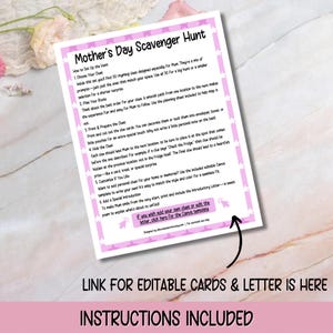 Mother’s Day Scavenger Hunt Printable – 36 Rhyming Clues for Mum – Fun ...